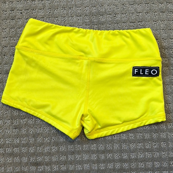Fleo | Shorts | Fleo Original Style Highlighter Yellow | Poshmark